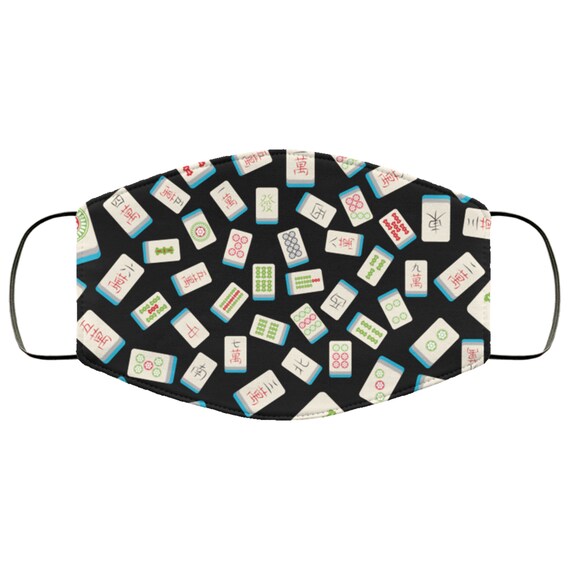 Mahjong Face Mask Mah Jongg Tiles Game Gifts Anti Microbial | Etsy