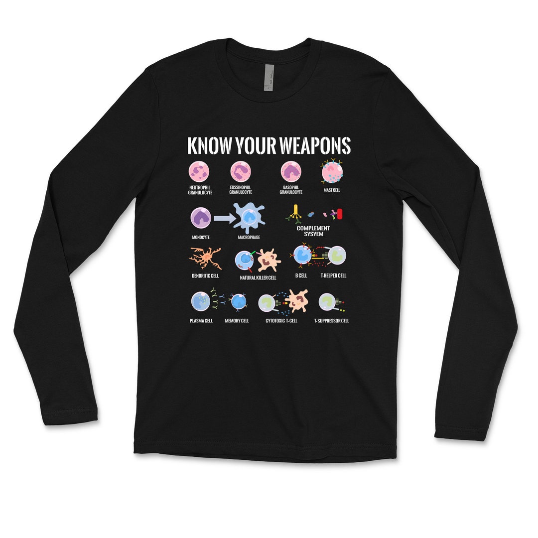 Immune System Cells Tshirt, Microbiology Shirt, Know Your Weapon T ...