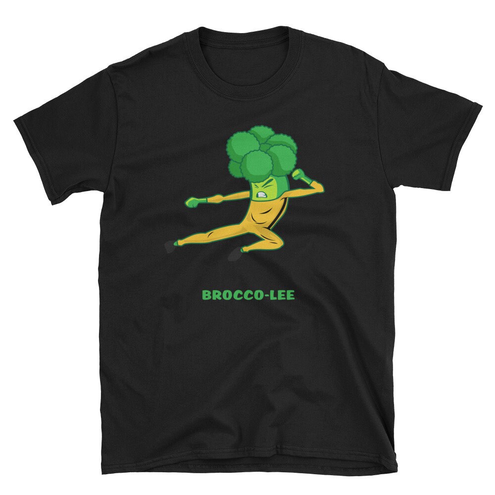 Funny Broccoli Vegetable Pun Tshirt Kung Fu Veggie Jokes | Etsy