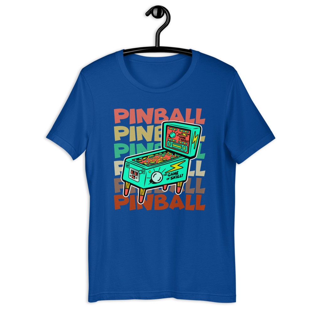 Retro Pinball Machine T-shirt | Vintage Arcade Game Tee | Classic Gamer ...