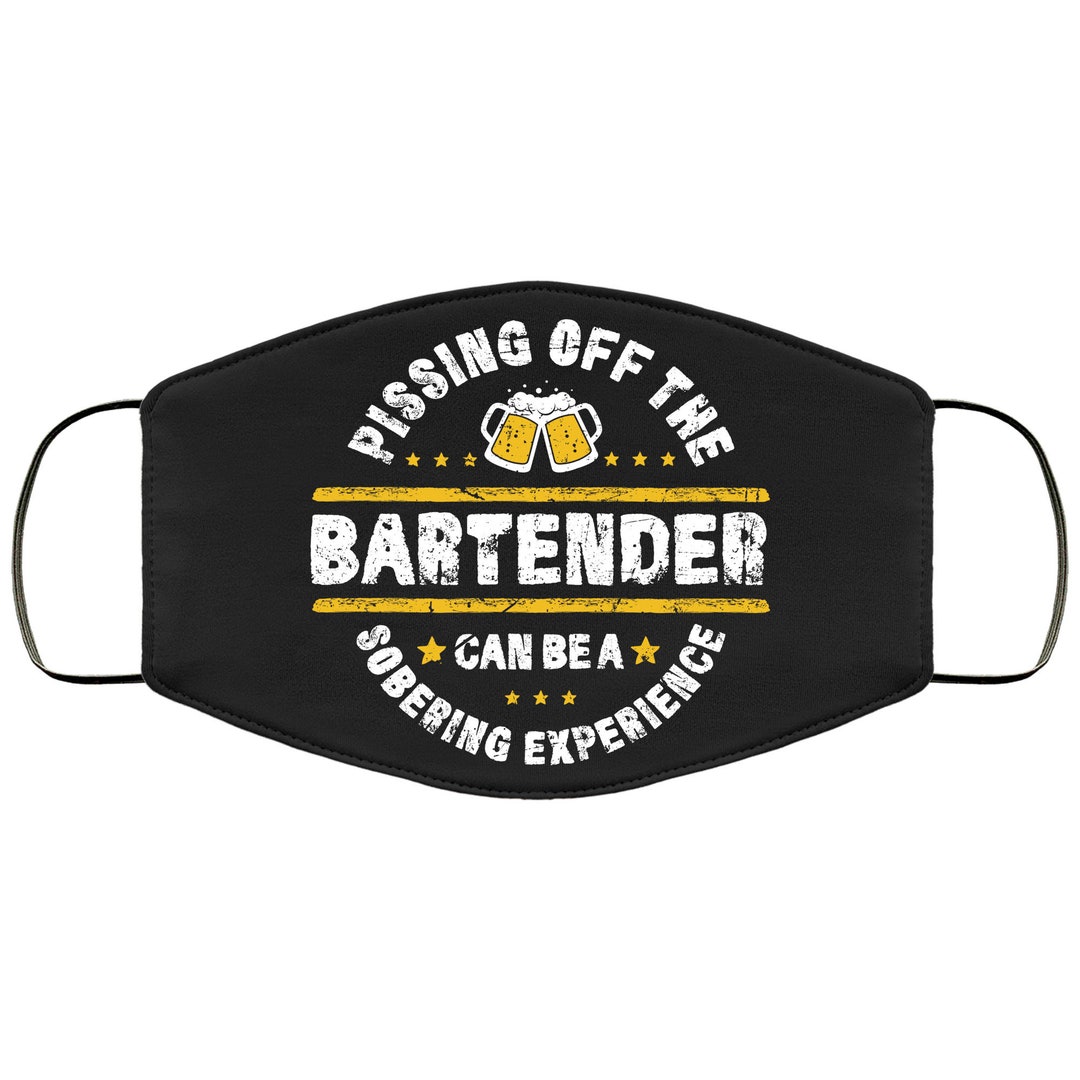 Funny Bartender Face Mask Bartending Bar Waitress Face Masks - Etsy