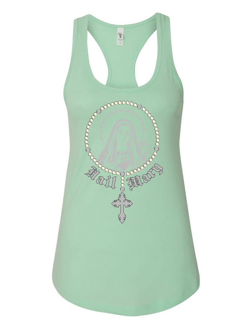 Womens Hail Mary Prayer Top, Virgin Mary Design, Spiritual Gifts ...