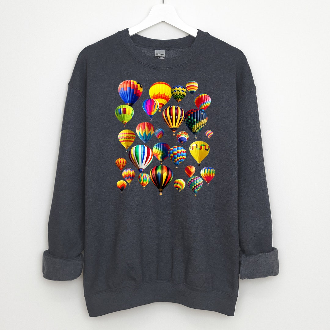 Hot Air Balloon Sweatshirt / Wanderlust Sweater / Aviation Balloons ...