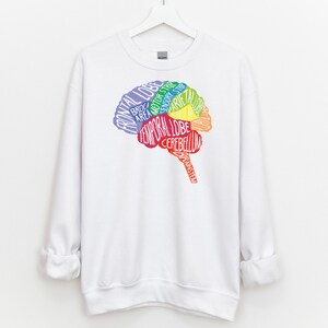 Brain Parts Sweatshirt / Neurologist Sweater / Neuroscience Pullover ...