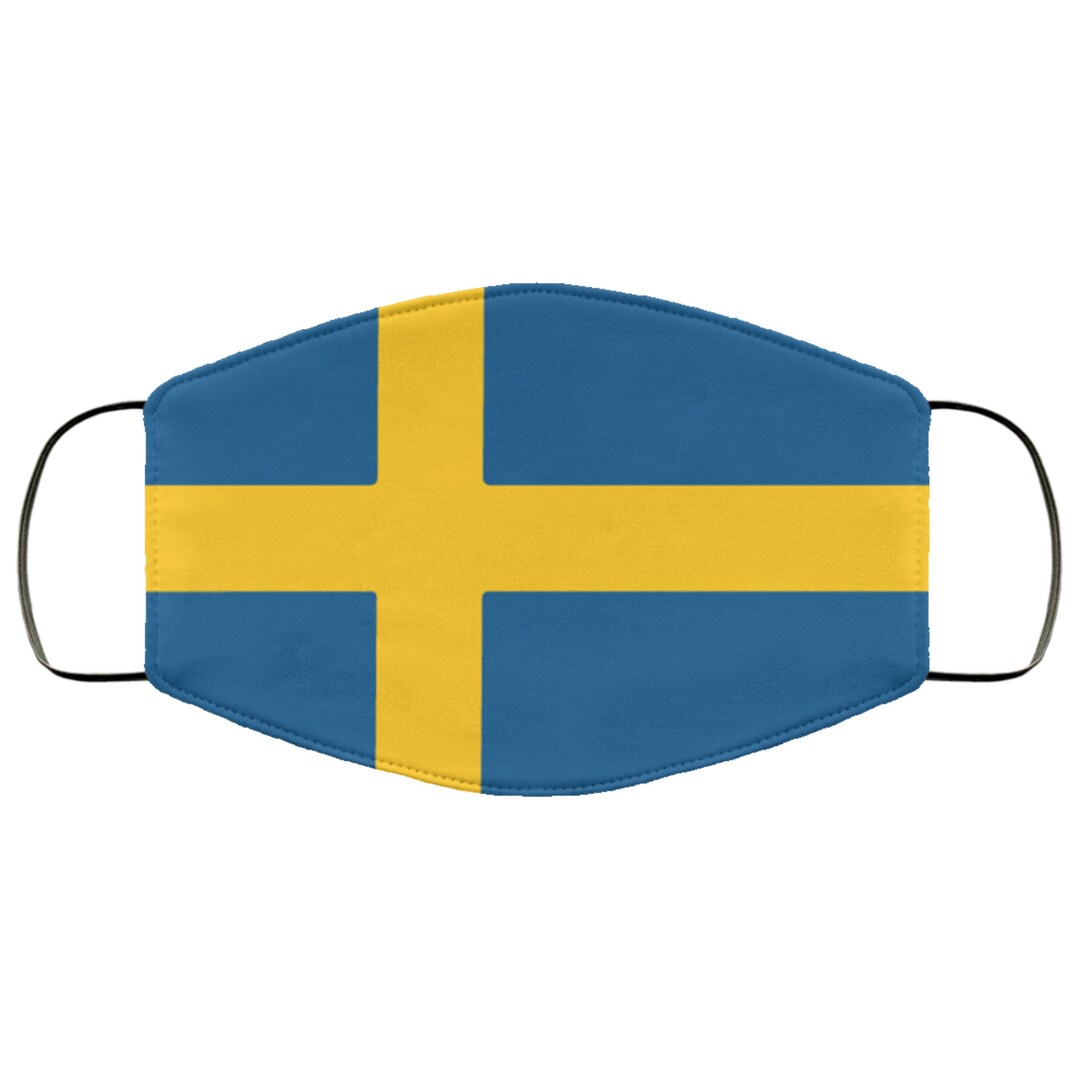 Swedish Flag Face Mask Adult & Kids Mask Gothenburg Stockholm Sweden ...
