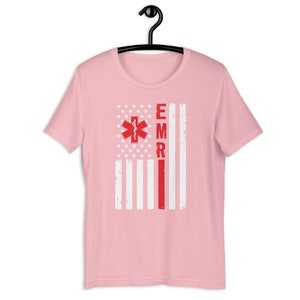 EMR Emergency Tshirt, Medical Technician Shirt, Paramedic Red Line Tee ...