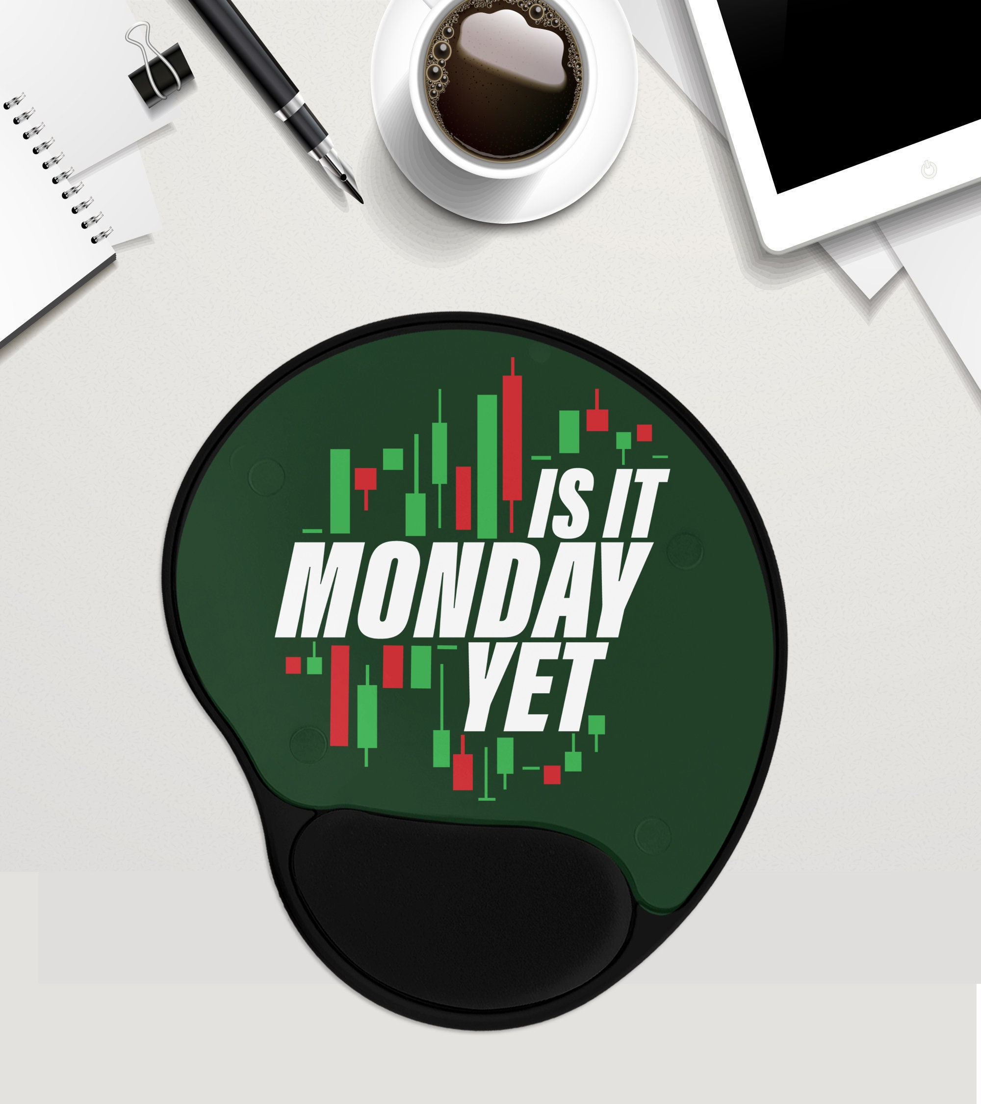 Stock Market Mousepad / Day Trader Desk Mat / is It Monday yet ...