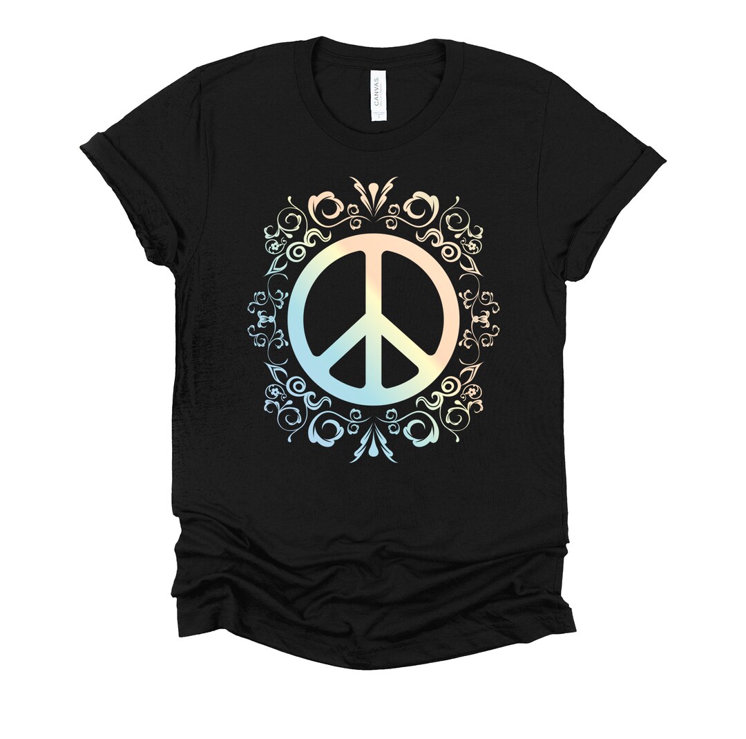 Pastel Peace Sign Shirt / Peace Symbol / Hippie Clothing / Bohemian ...