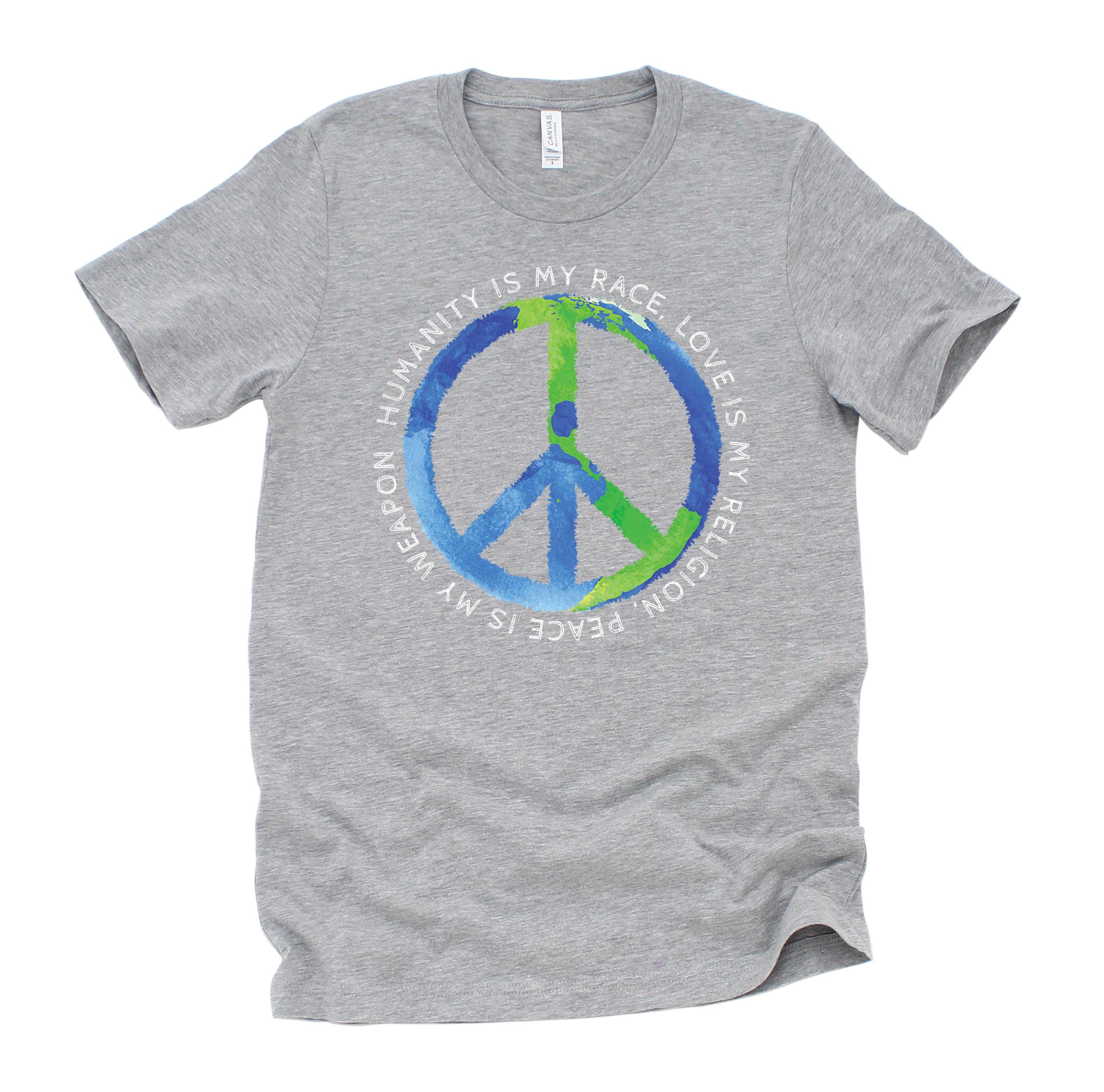 Peace Sign Shirt / Earth Day Tshirt / Humanity is My Race / Peace ...