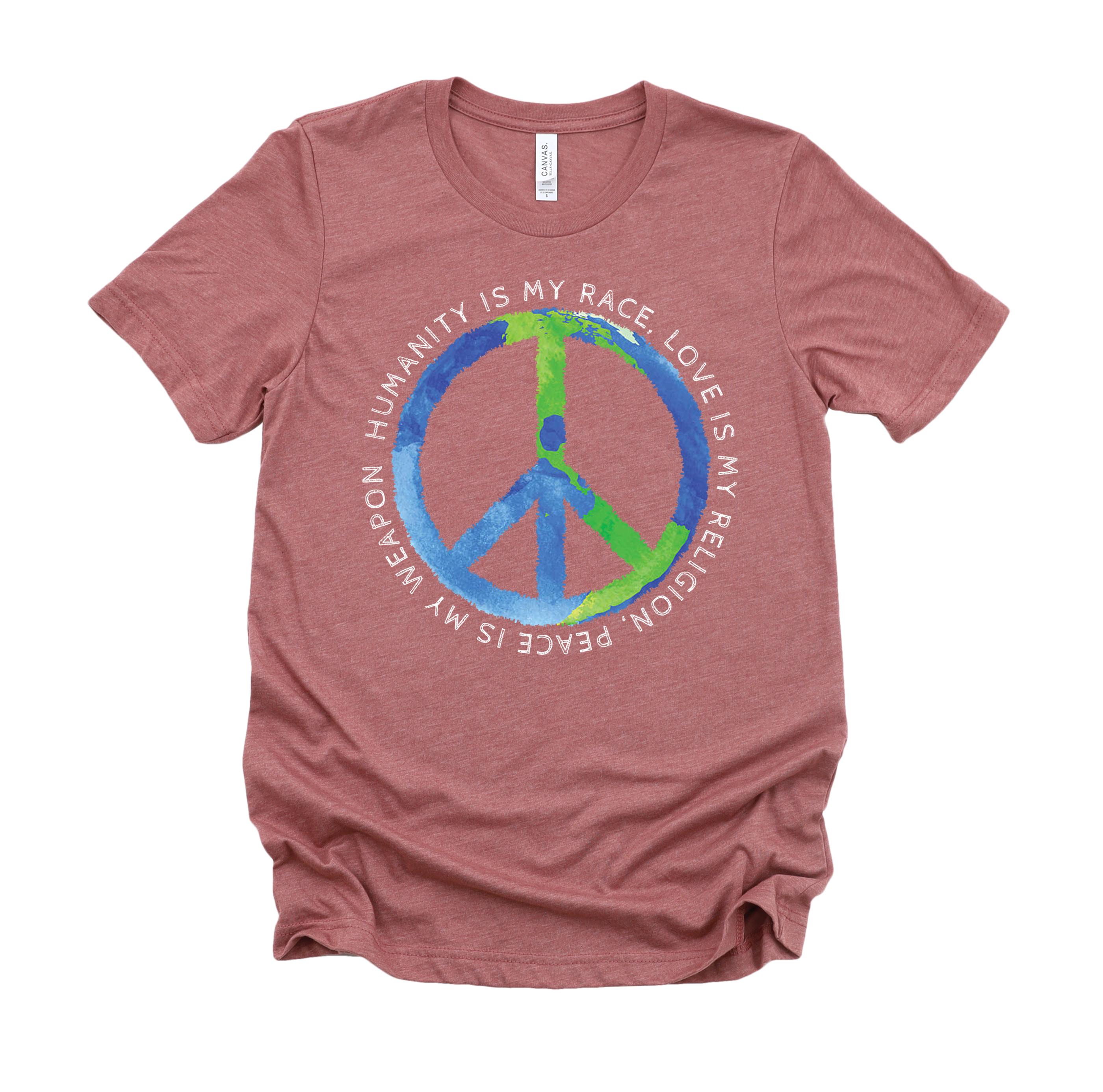 Peace Sign Shirt / Earth Day Tshirt / Humanity is My Race / Peace ...