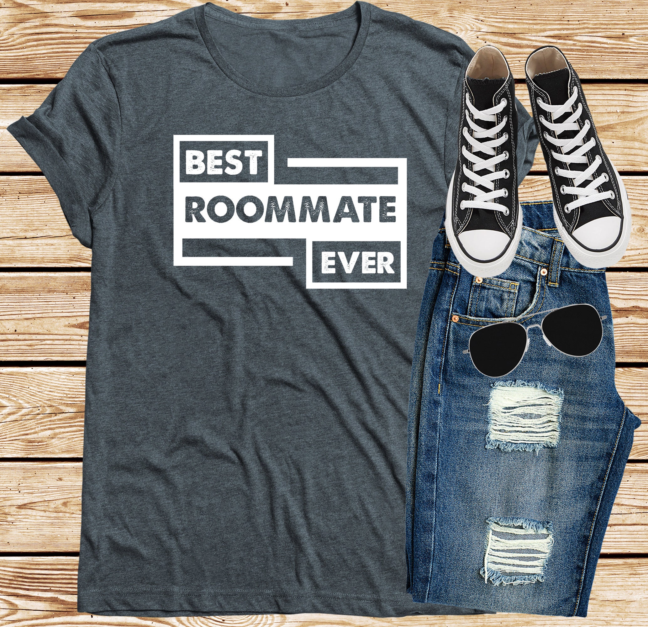 Best Roommate Ever Tshirt Student Dorm Shirt Friend Gift | Etsy