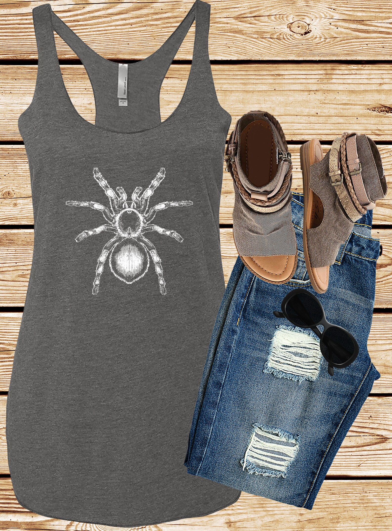 Tarantula Spider Tank Top Animal Print I Love Spiders Tops | Etsy