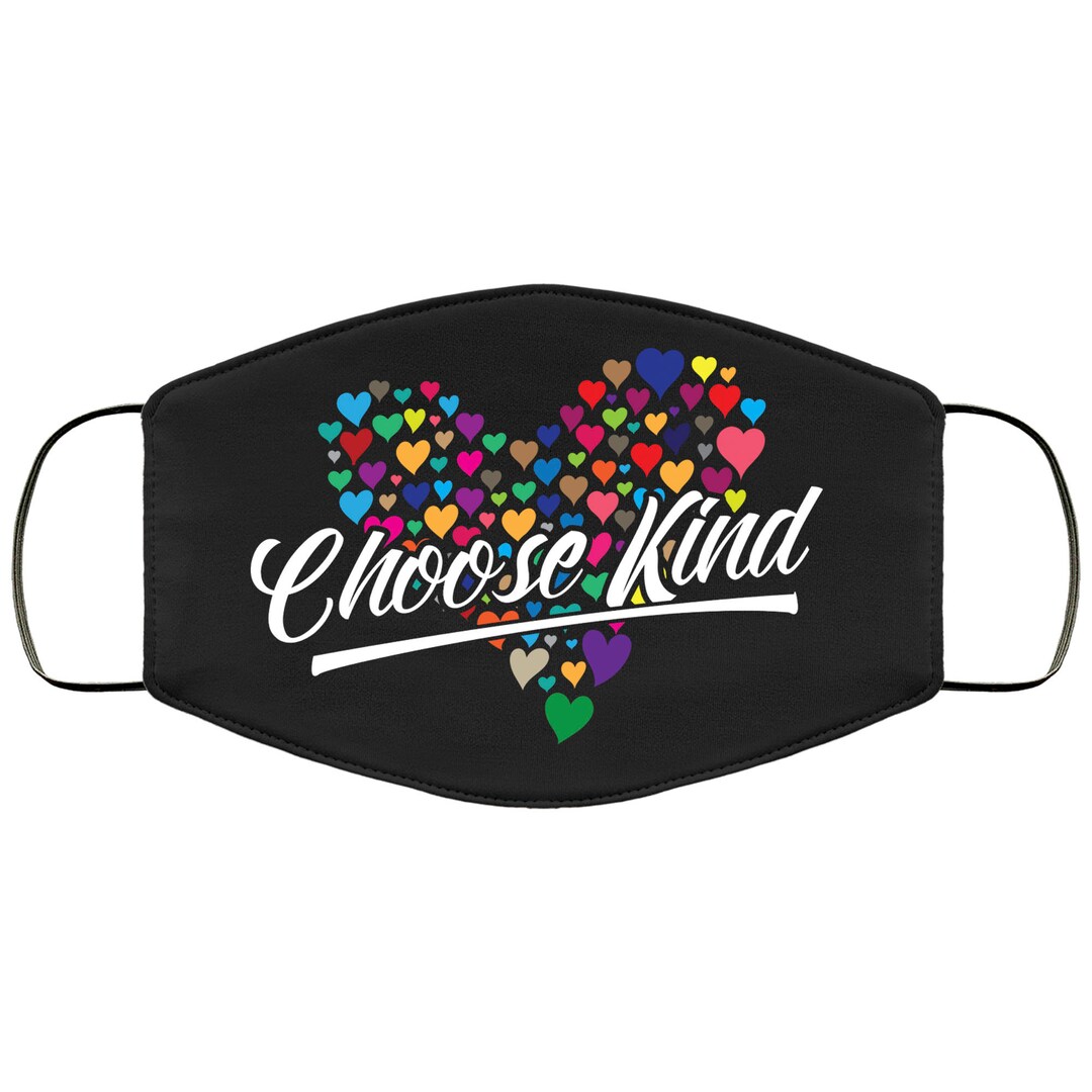 Autism Face Mask Adult & Kids Mask Neurodiversity Love Support Choose ...