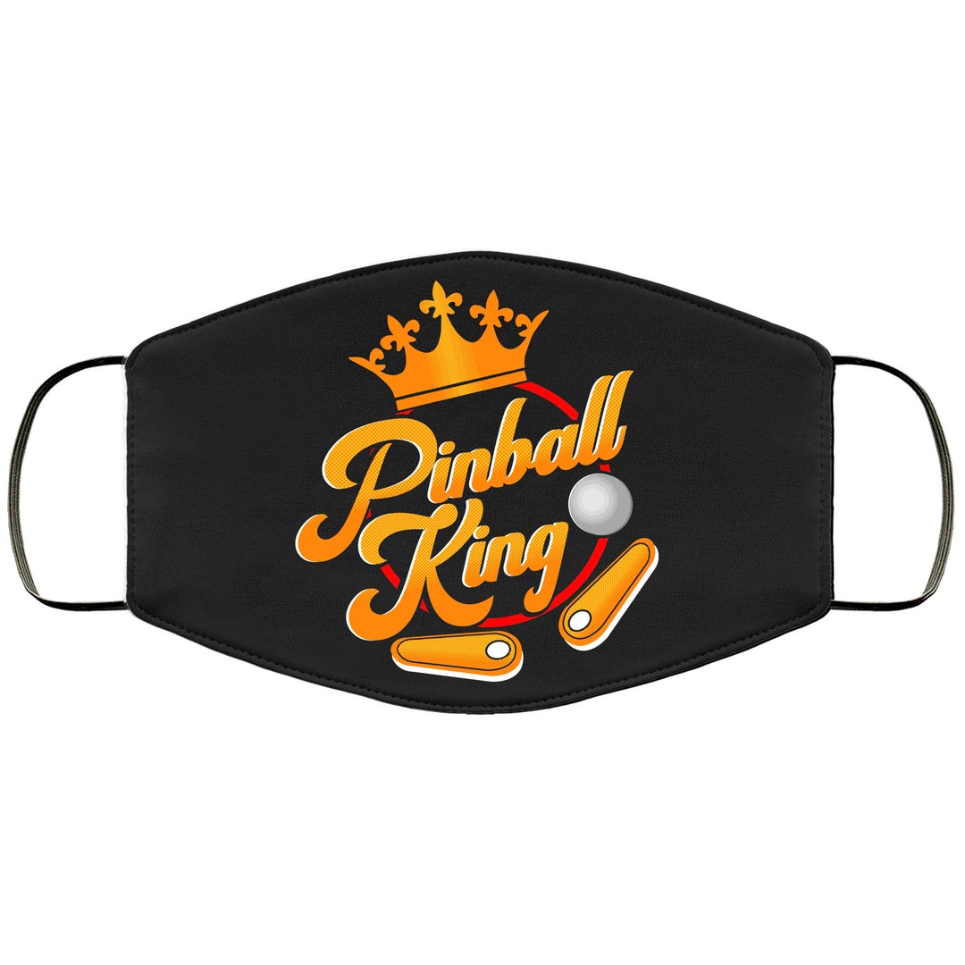Pinball King Face Mask Adult & Kids Mask Arcade Game Gamer Face Masks ...