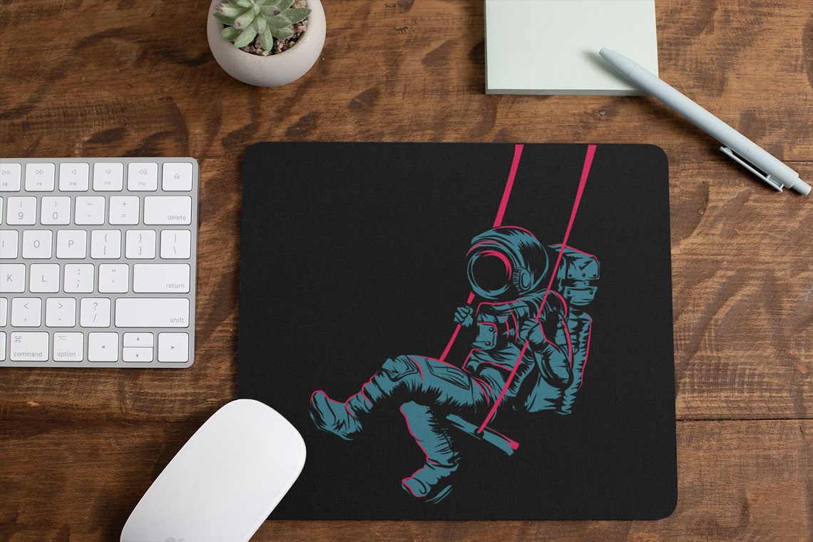Astronaut Mouse Pad, Galaxy Mousepad, Custom Mouse Pad With Wrist Rest ...