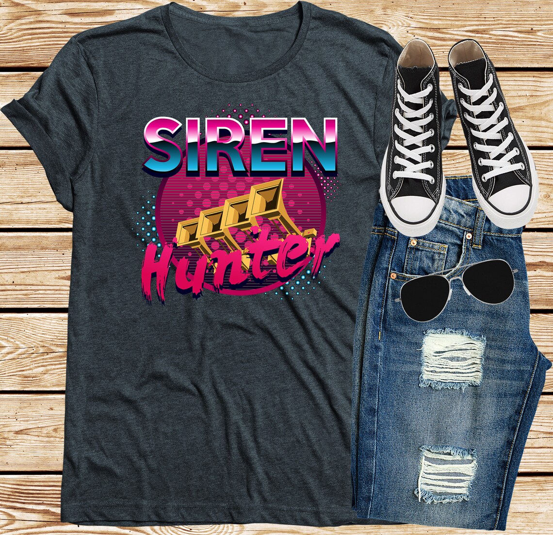 Siren Hunter TShirt Tornado Chaser Emergency Weather | Etsy
