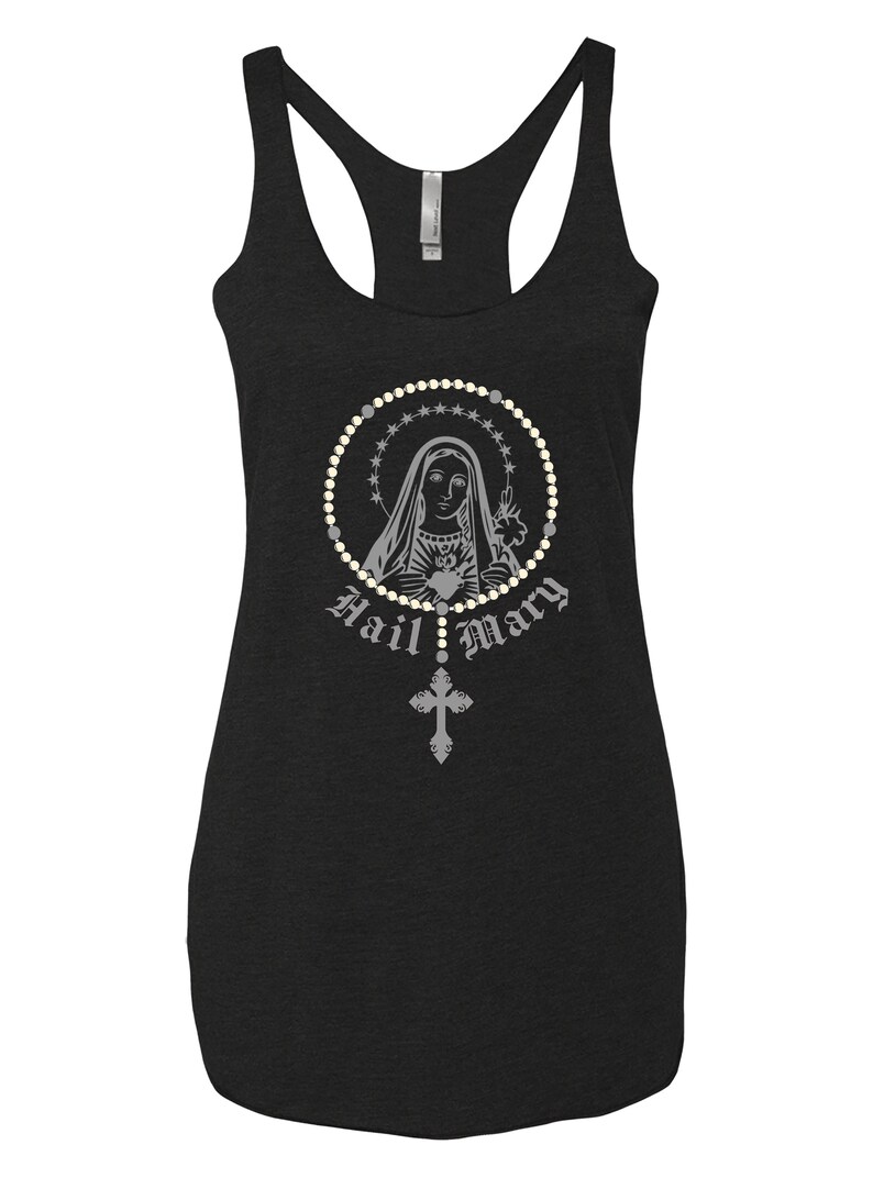 Womens Hail Mary Prayer Top Virgin Mary Design Spiritual | Etsy