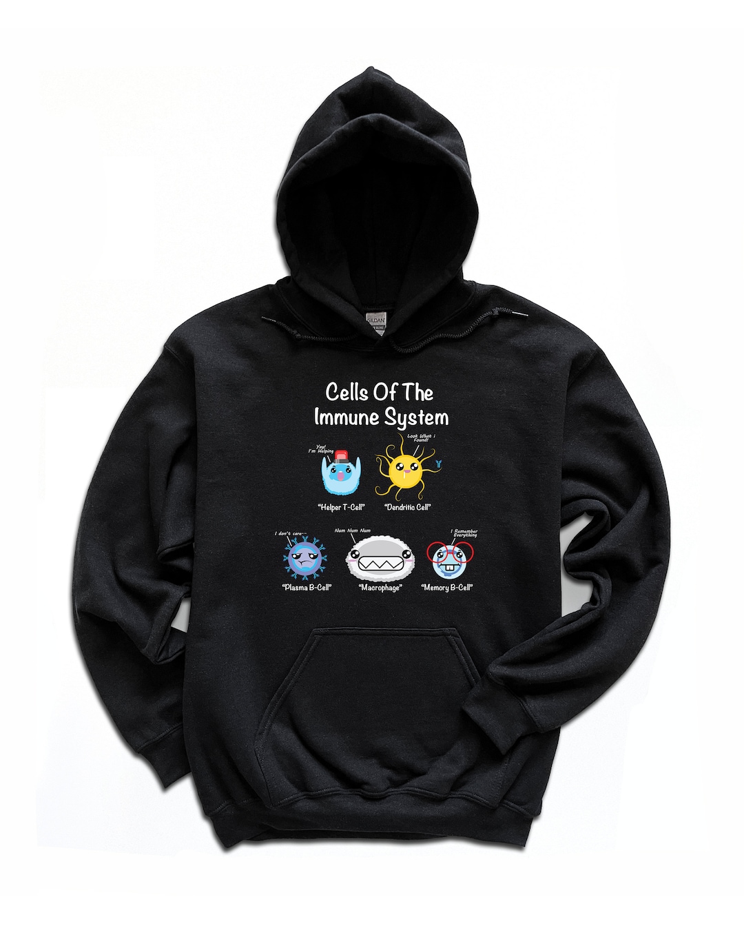 Immune System Cells Hoodie / Allergy Doctor Gift / Hooded Sweatshirt ...
