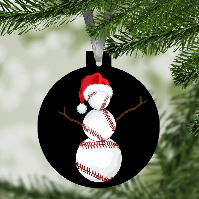 Baseball Snowman Svg - Etsy