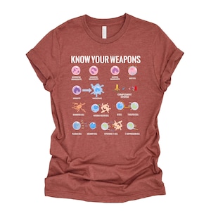 Immune System Cells Tshirt, Microbiology Shirt, Know Your Weapon T ...