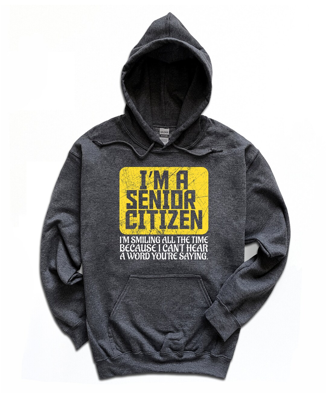 Senior Citizen Hoodie / Old People Sweater / Hooded Sweatshirt / Deaf ...