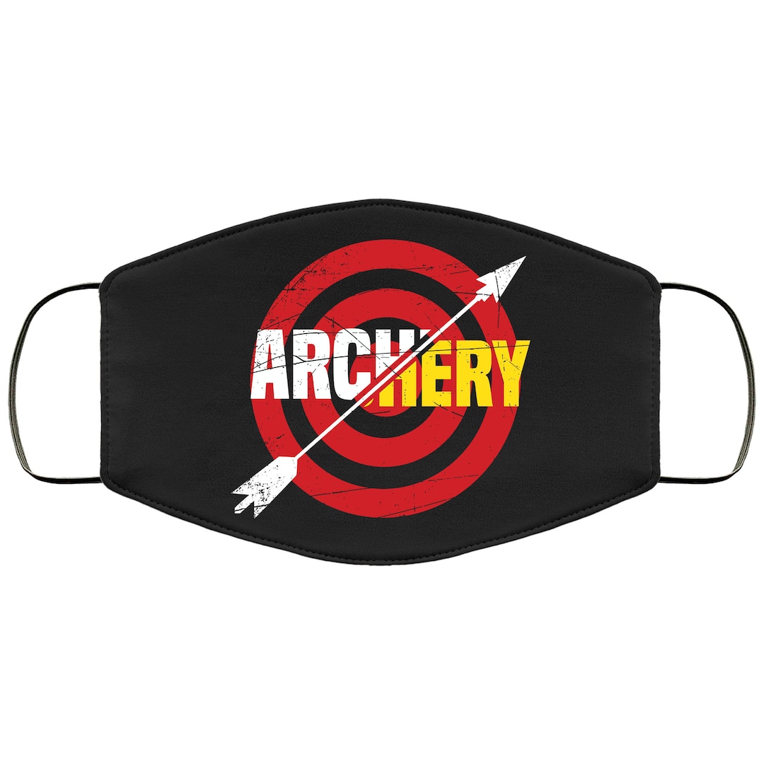 Bullseye Archery Face Mask Adult & Kids Mask Bow and Arrow Target ...