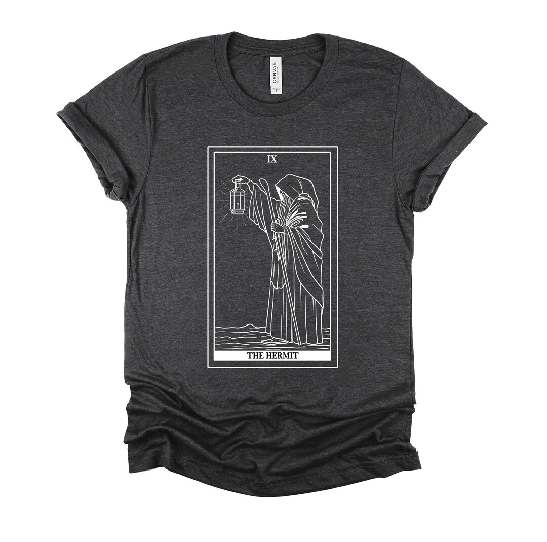 The Hermit Shirt, Tarot Card Fortune Teller Tshirt, Witch Wiccan T ...