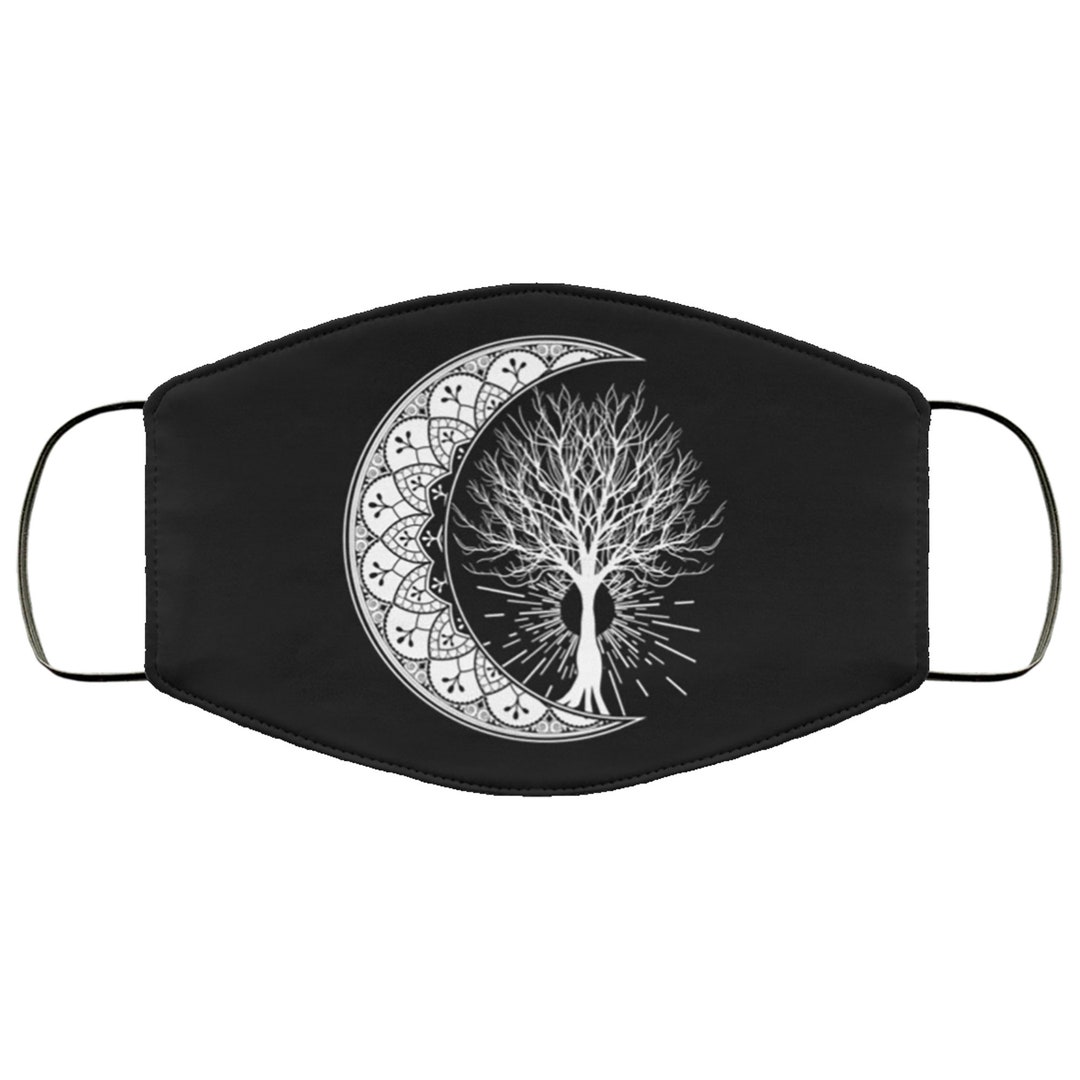 Sun & Moon Phases Face Mask Adult and Kids Tree of Life Face Masks Face ...