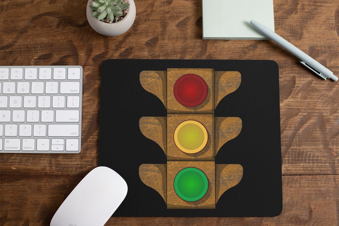 Traffic Light Mousepad / Stop Light Desk Mat / Aesthetic Mouse Pad ...