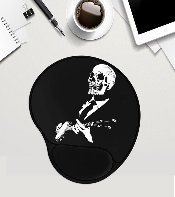 Skeleton Banjo Player Mouse Pad Halloween Skull & Bones With - Etsy