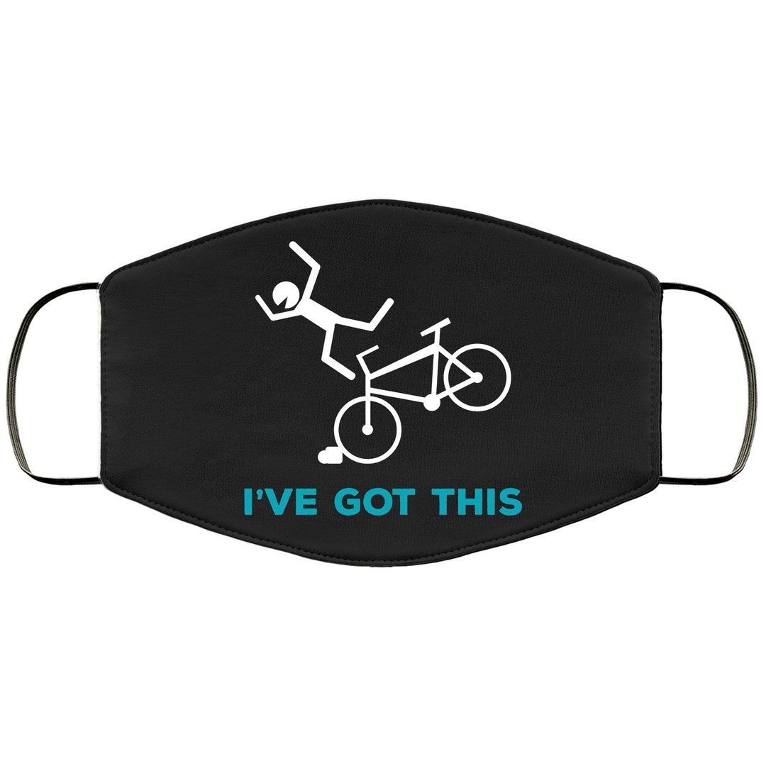 Funny Injury Cyclist Face Mask Adult & Kids Mask Accidente de bicicleta ...