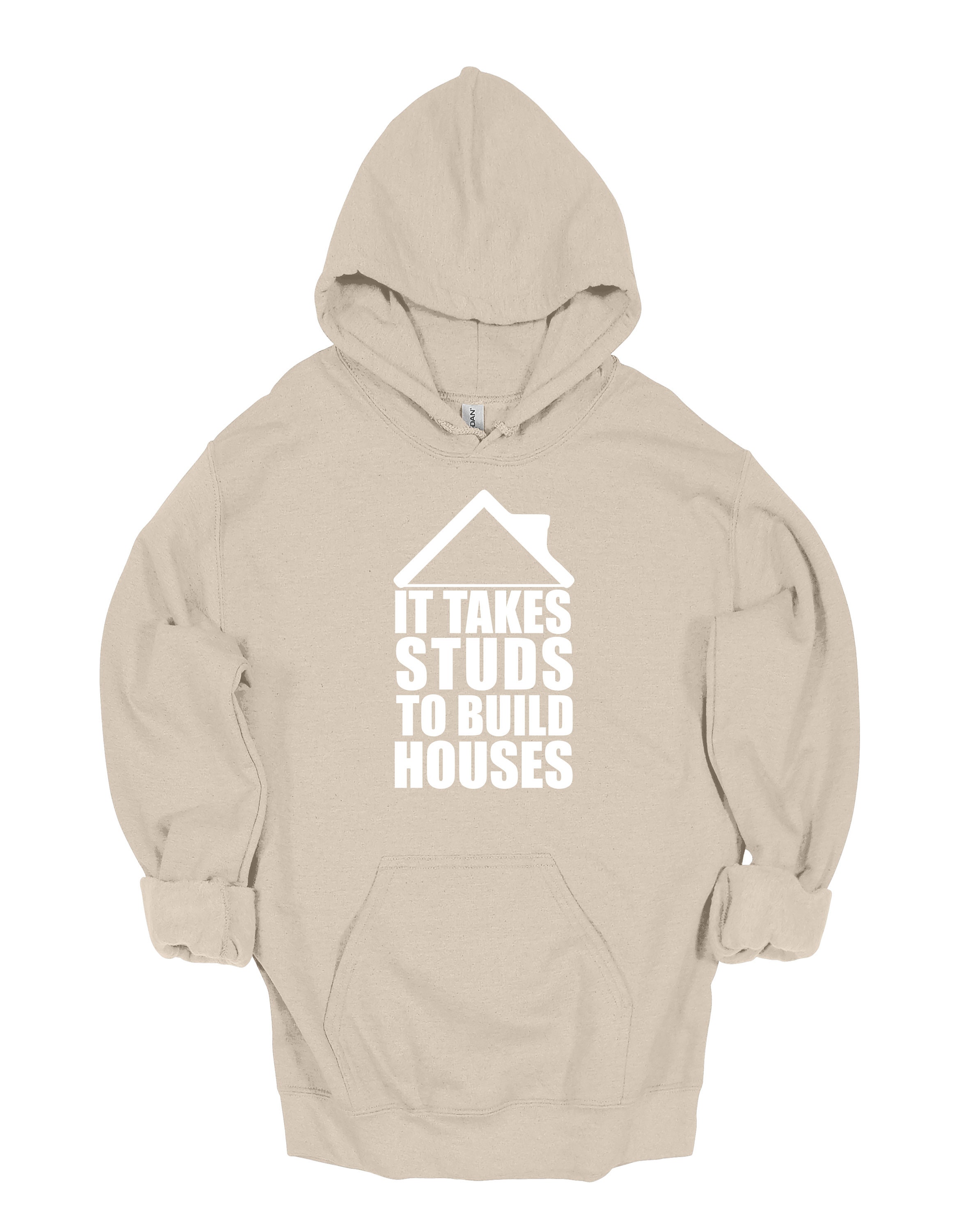 Builder Hoodie It Takes Studs | Funny Construction Pullover | Carpenter ...