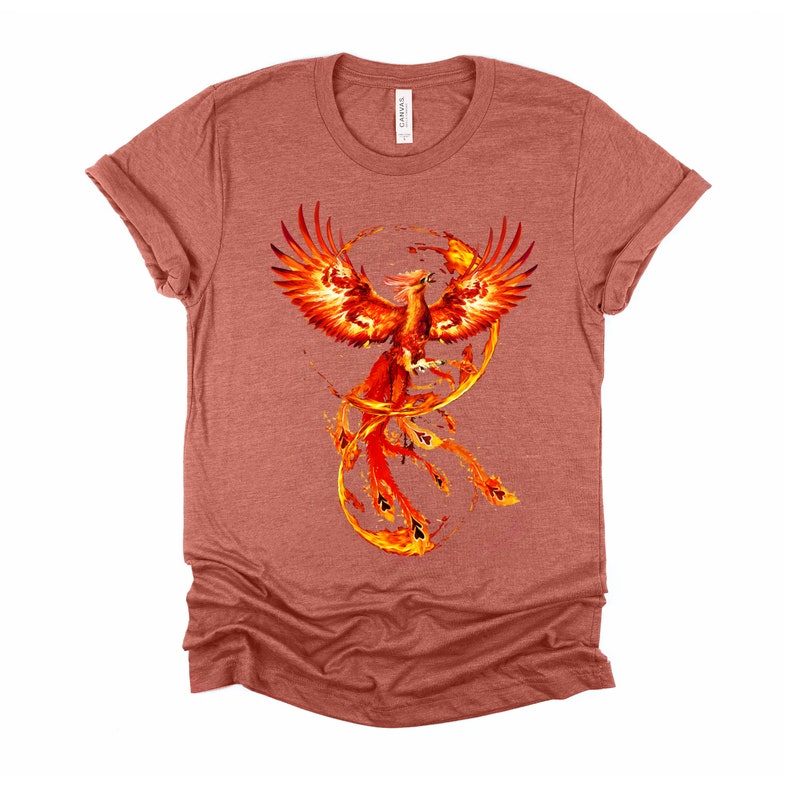 Rising Phoenix Tshirt / Fire Fenix Shirt / Mythical Creature T Shirt ...