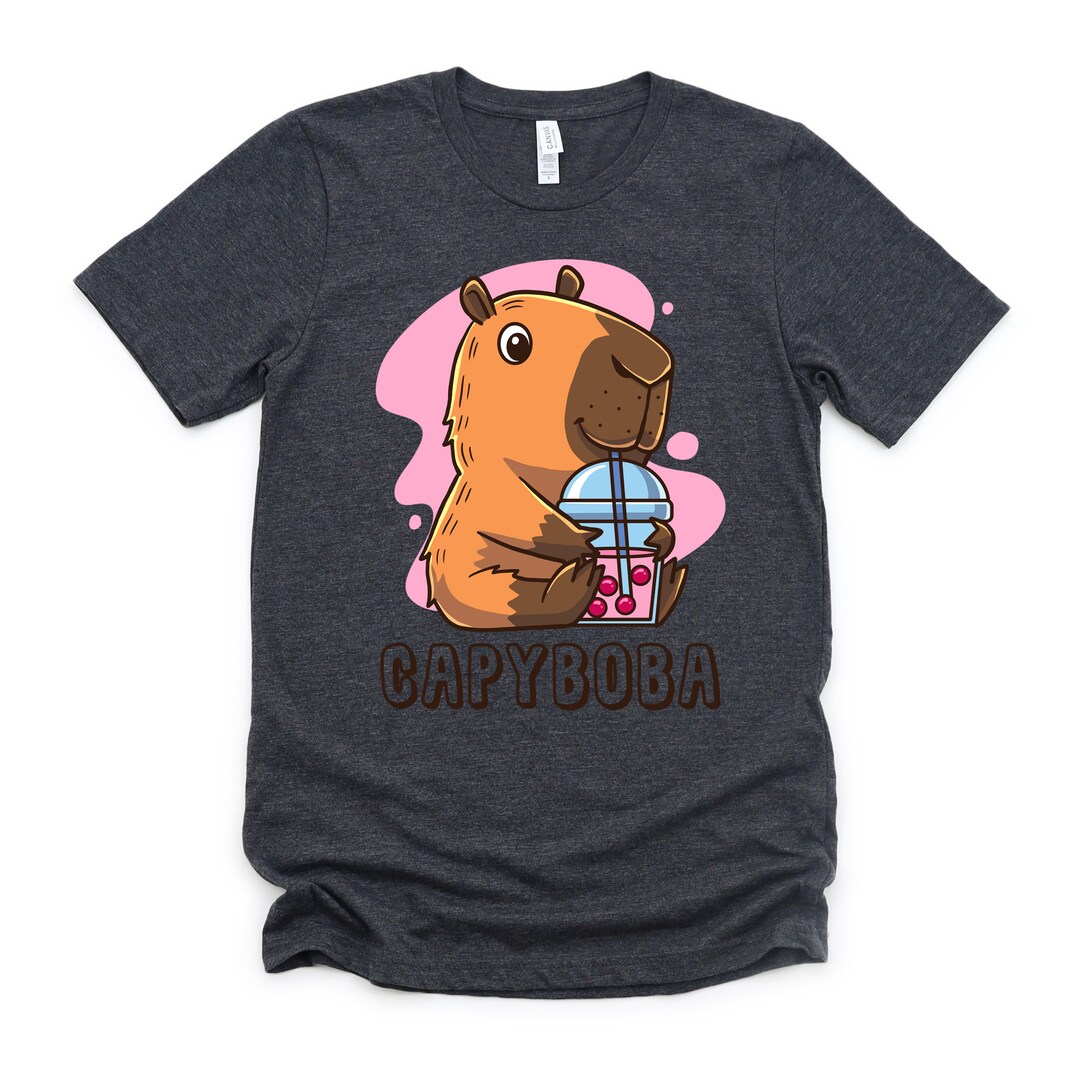 Capyboba Shirt / Boba Milk Tea / Capybara Meme / Milk Tea / - Etsy