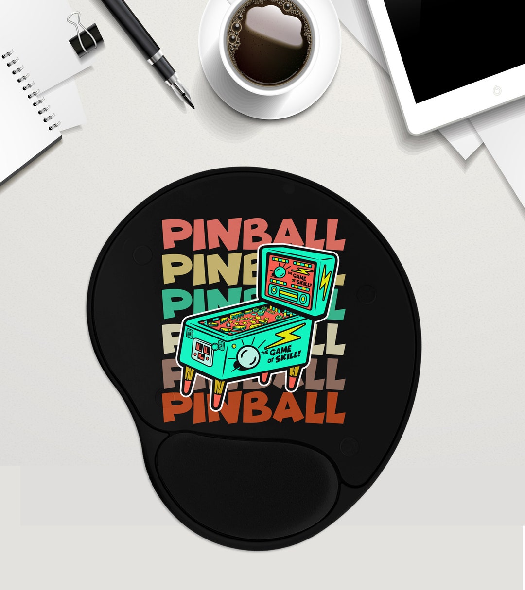 Retro Pinball Mousepad / Arcade Game Desk Mat / Pinball Machine / Mouse ...