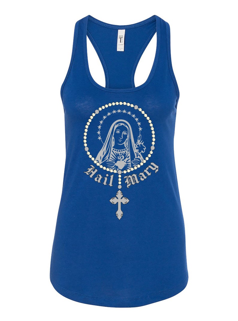 Womens Hail Mary Prayer Top, Virgin Mary Design, Spiritual Gifts ...