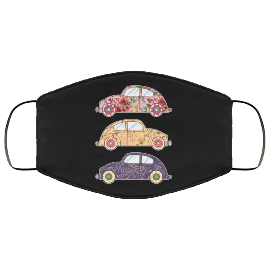 VW Beetle Bug Face Mask Adult & Kids Mask Retro Hippie Peace - Etsy