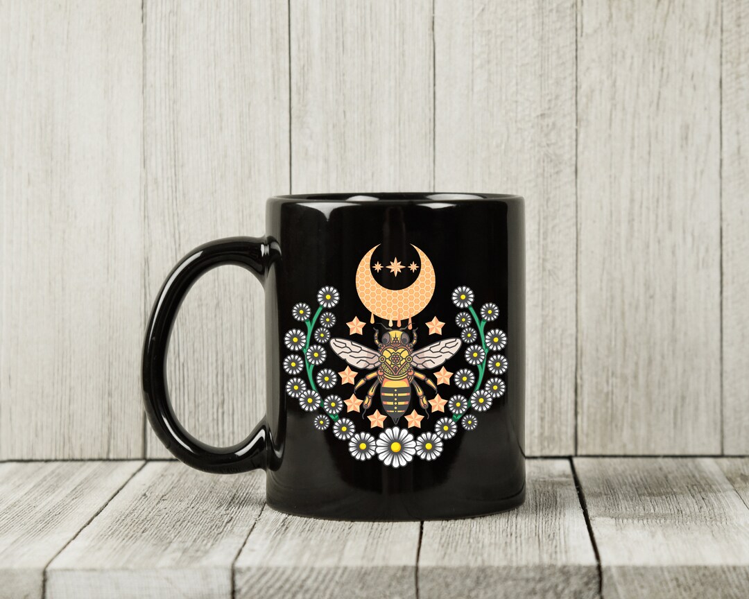 Floral Queen Bee Mug / Honey Bee Beekeeper Gift / Beekeeping ...