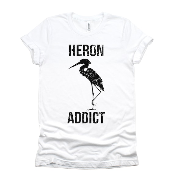 Heron Addict Pun T-shirt Bird Watching Short-sleeve Unisex | Etsy