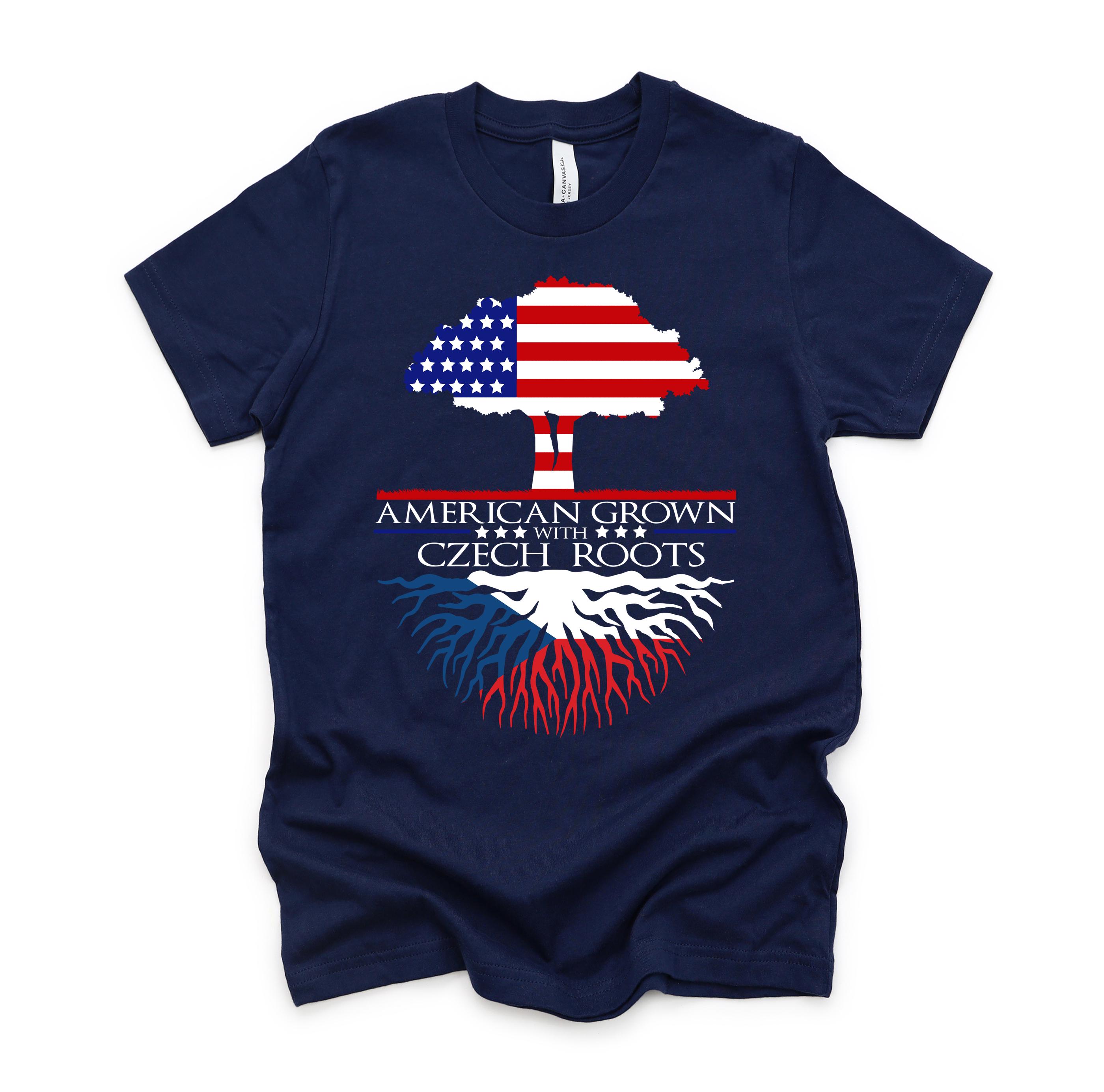 Czech Roots Shirt | American Grown Czech Tee | Czech Republic Flag ...