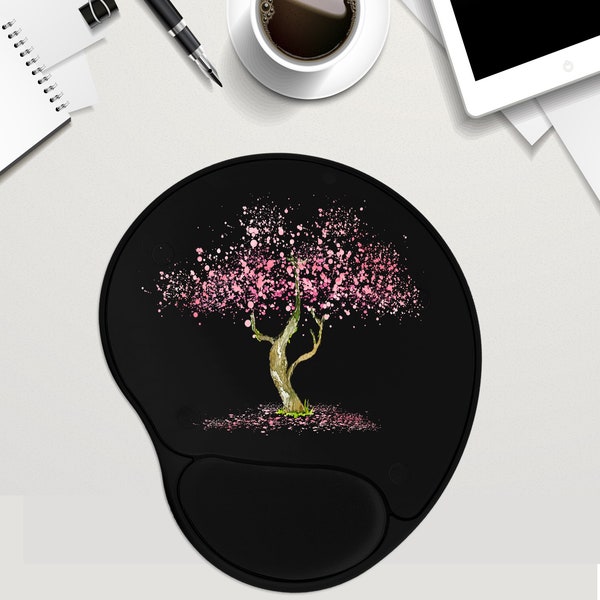 Pink Mouse Pad With Wrist Rest - Etsy
