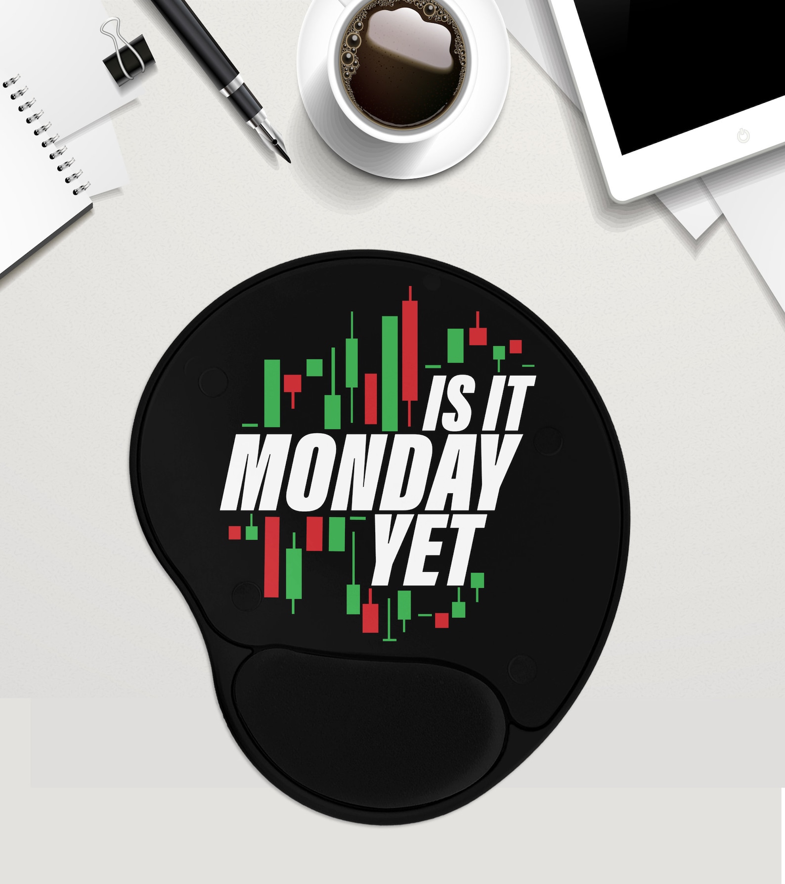 Stock Market Mousepad / Day Trader Desk Mat / is It Monday yet ...