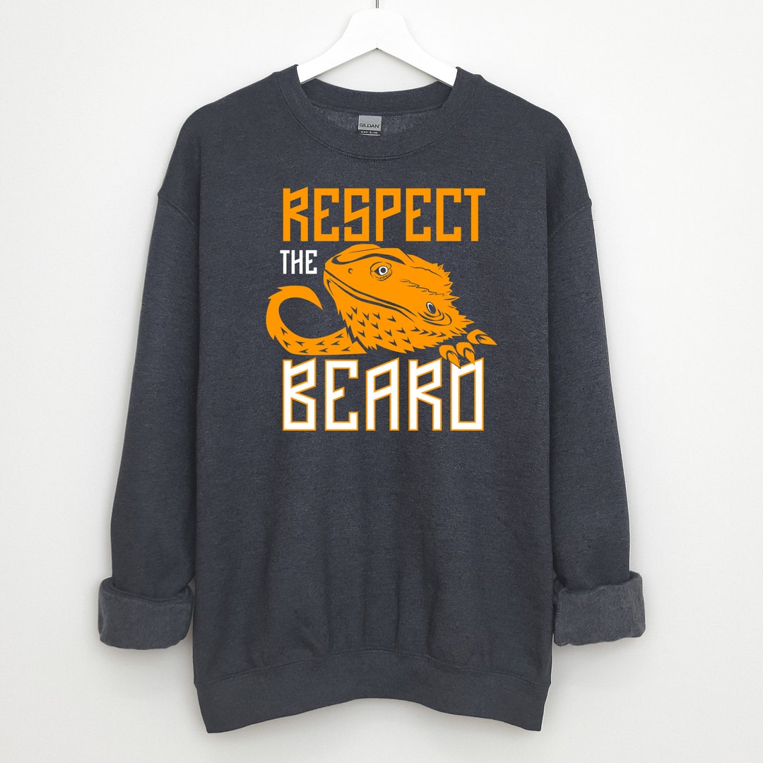 Bearded Dragon Sweater / Respect the Beard Sweatshirt / Bearded Dad ...