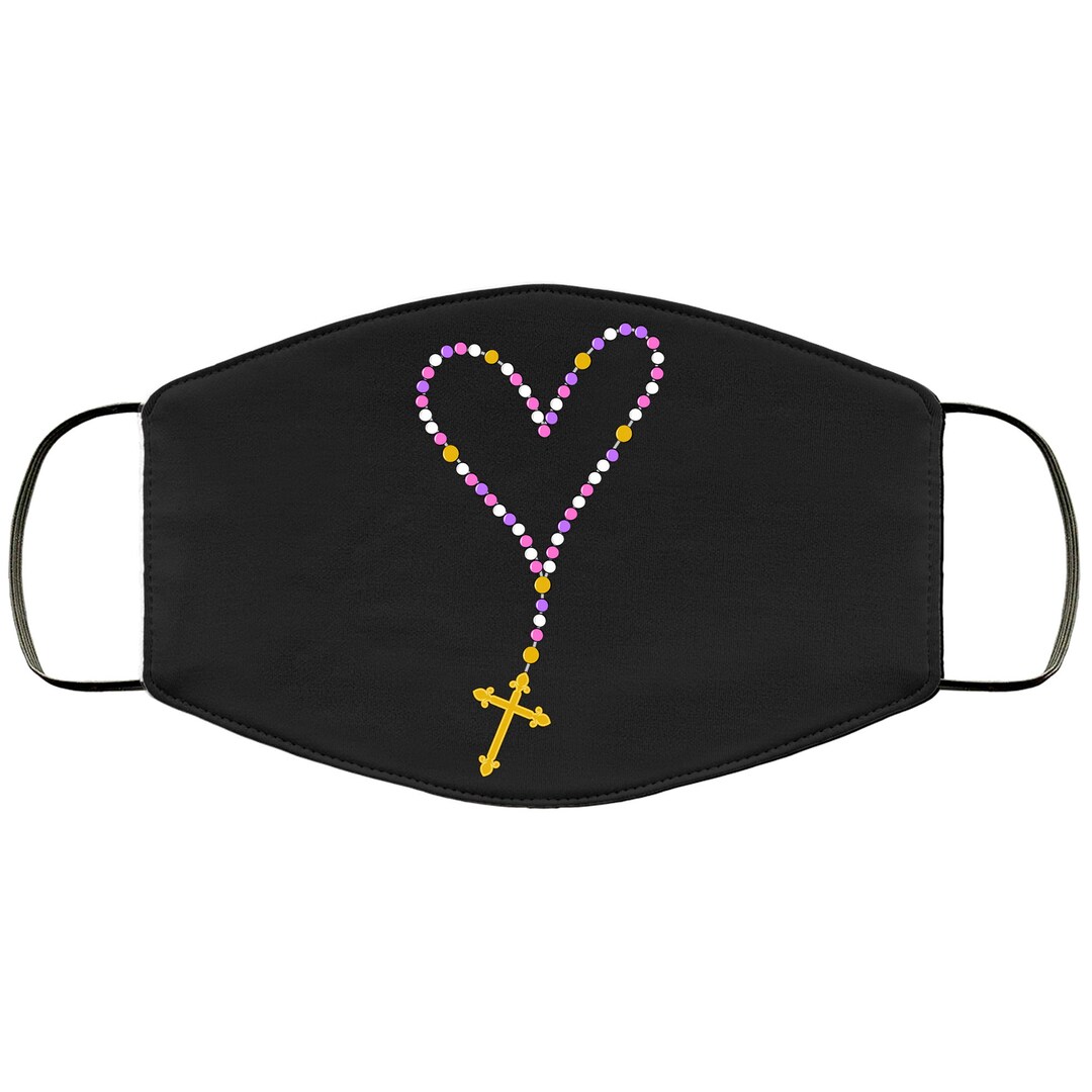 Catholic Face Mask Adult & Kids Mask Bible Verse Scripture Religious ...