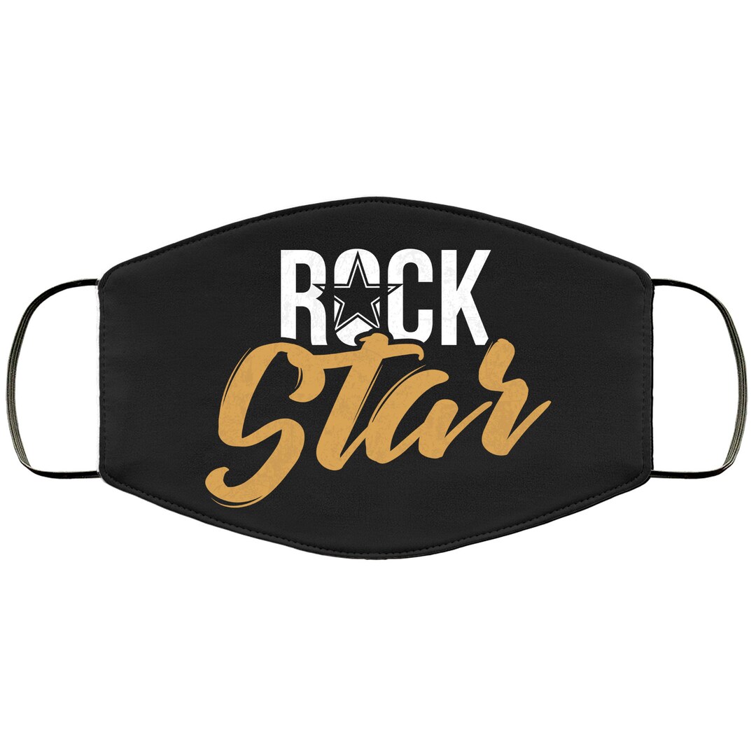 Rock Star Face Mask Adult & Kids Mask Punk Rock Band Member Rocker Face ...