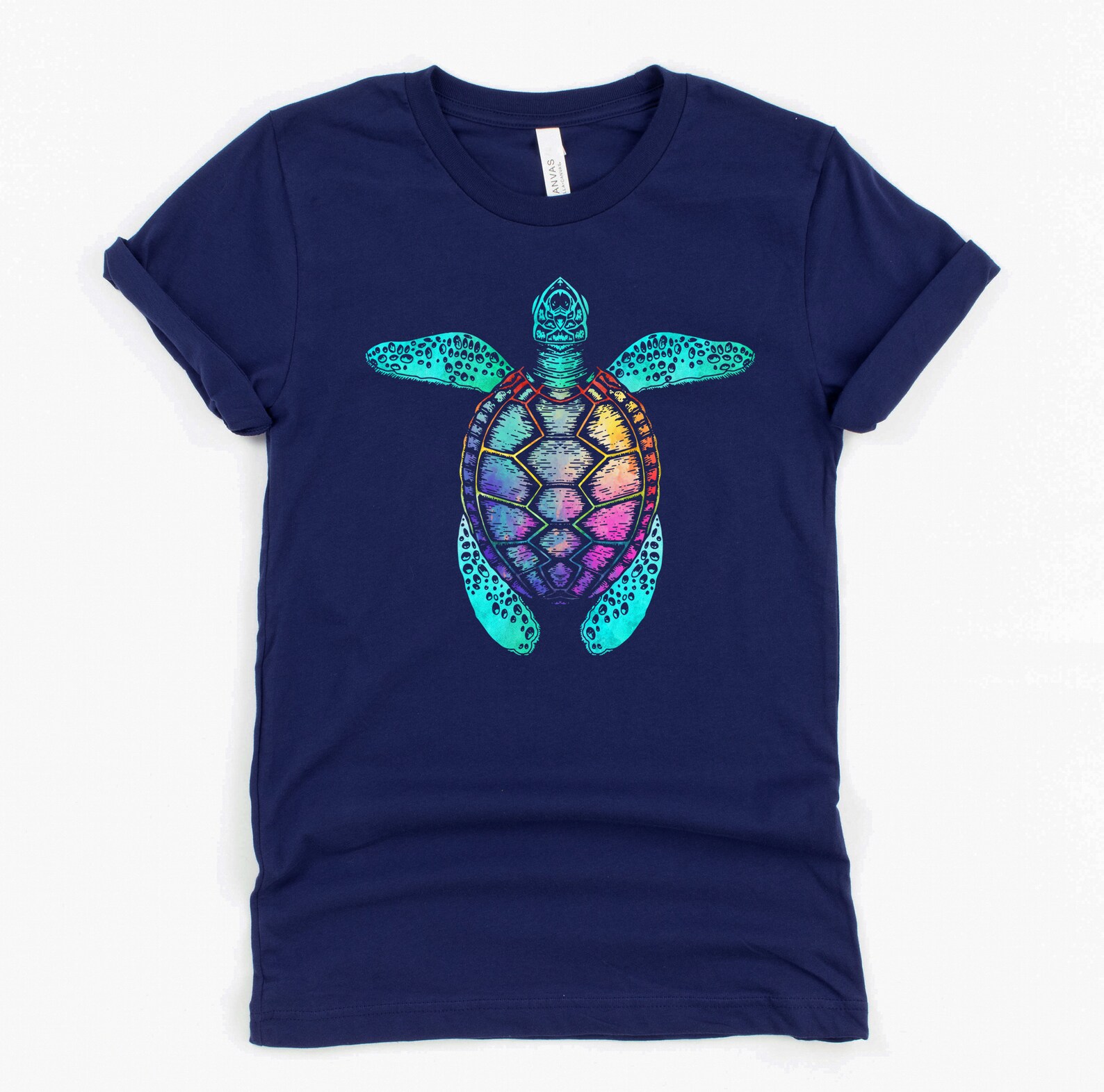 Cute Colorful Sea Turtle Shirt Rainbow Shell Tshirt Animal - Etsy