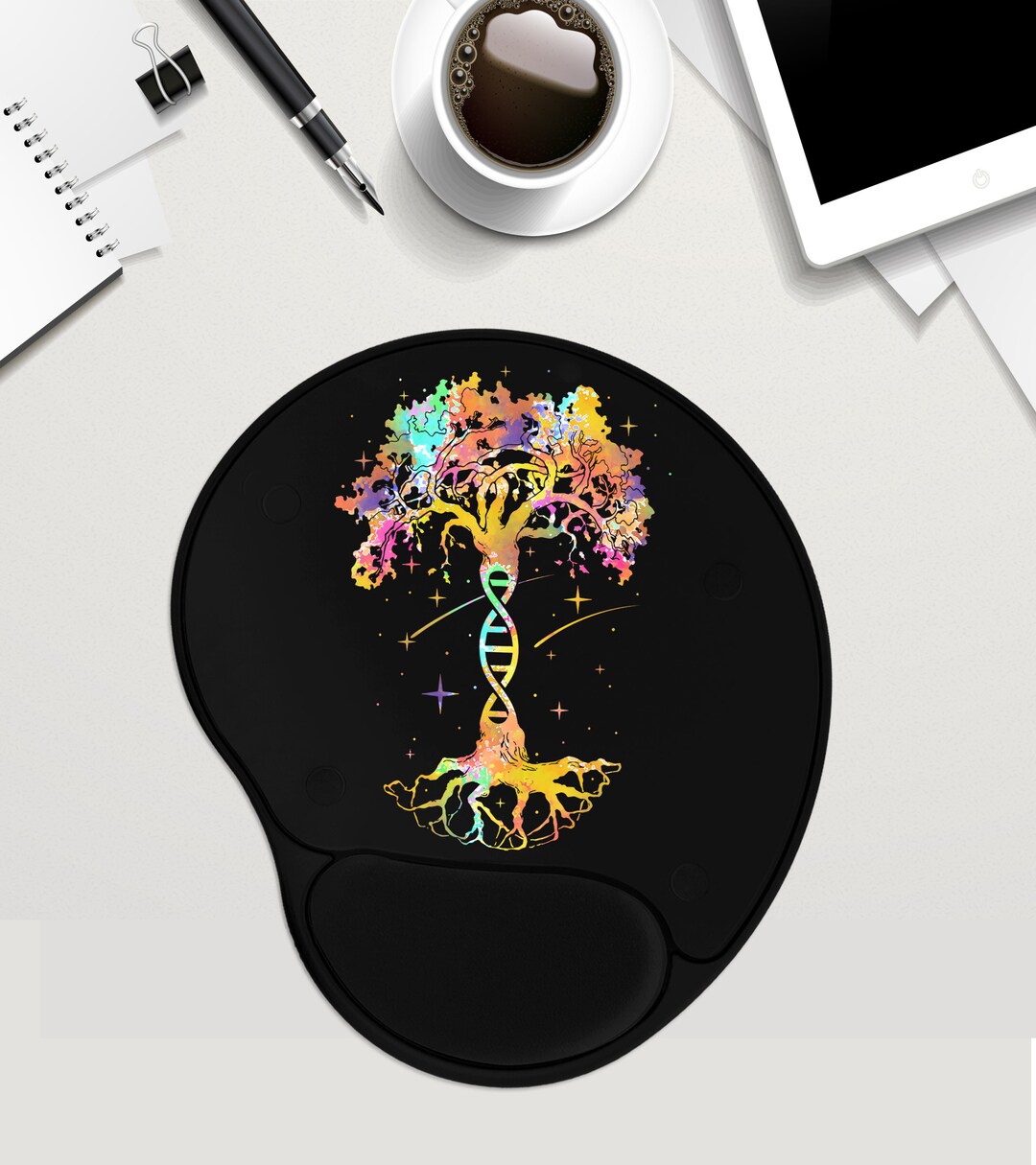 Tree of Life Mouse Pad, Nature Prints, Custom Mouse Pad With Wrist Rest ...
