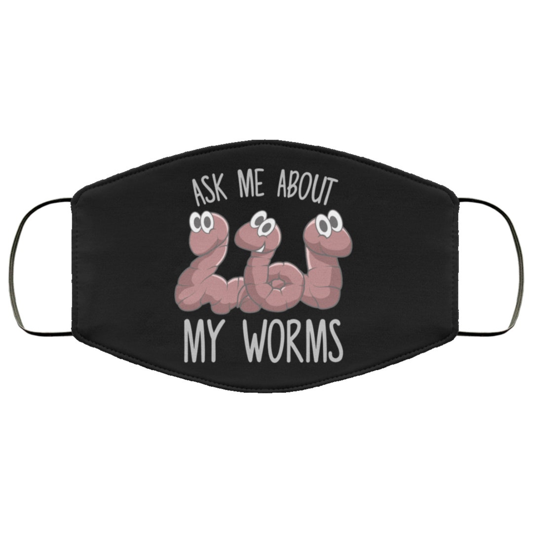 Worm Farmer Face Mask Adult & Kids Mask Composting Organic ...