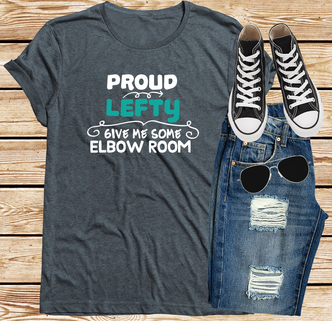 Proud Lefty Give Me Some Elbow Room Tshirt Funny Left Handed | Etsy
