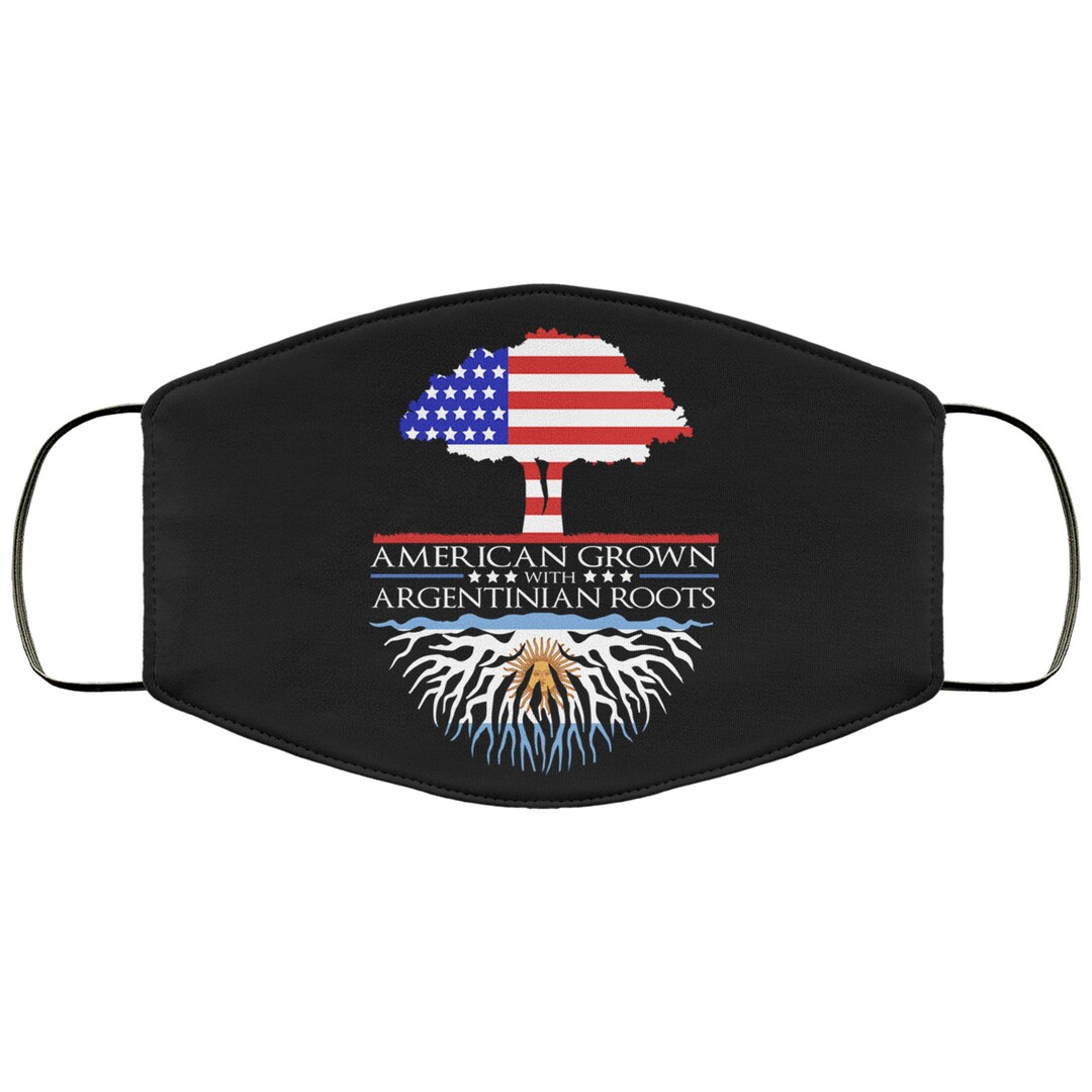 American Grown Argentinian Roots Face Mask Adult & Kids Mask Argentina ...